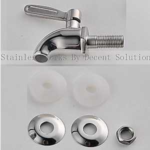 Stainless Works SSS012 Stainless Steel Beverage Dispenser Replacement Spigot (fits 1/2 inch Opening)