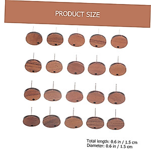 80 Pcs Accessories with Drop Earrings Wood DIY Stud Posts Jewelry Making Kit DIY Wood Stud Posts Earrings Material Earring Studs Jewelry Wood Posts Ear Stud with Hoop Earring Post