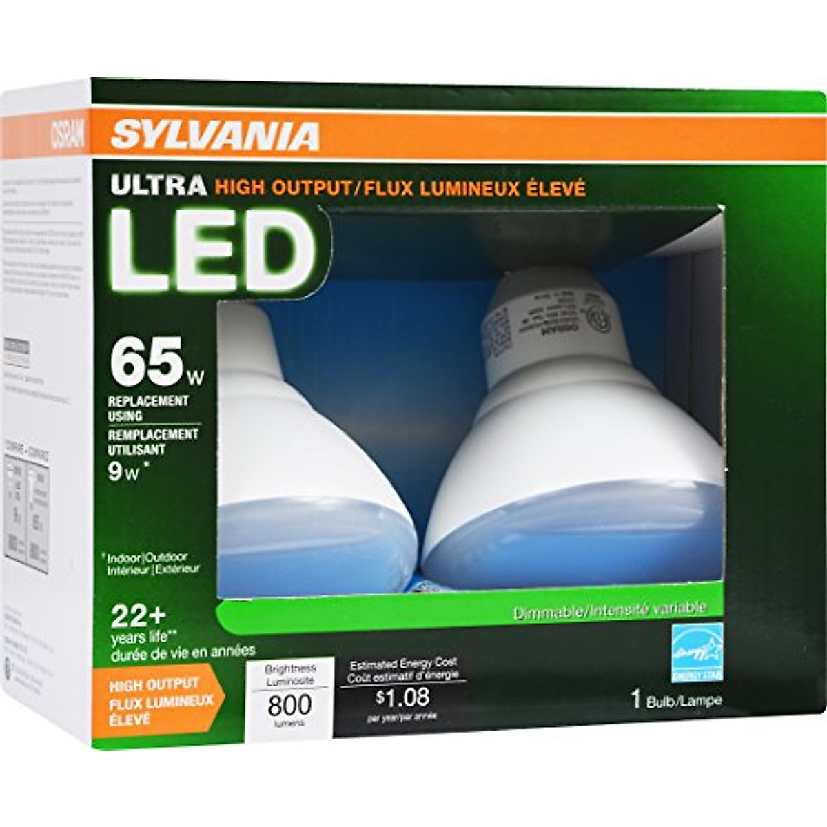 LEDVANCE Sylvania 79219 Dimmable 8W LED PAR30 Narrow Flood Bulb, White