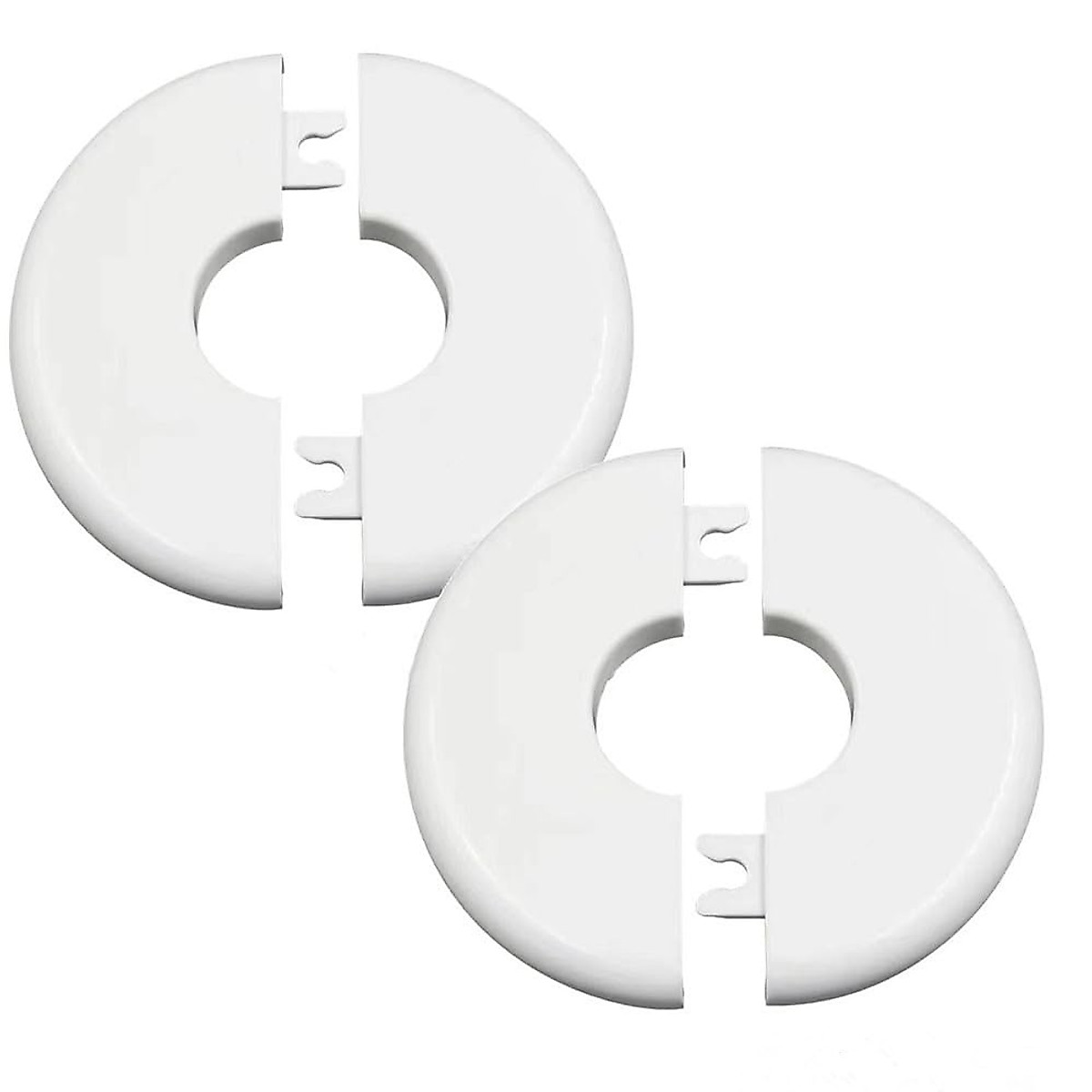 2 pcs Wall Split Flange Self-Adhesive tape Round Escutcheon Various pipes Plate Cover for Water Pipe Faucet Decoration Accessories (33mm/1.32in)