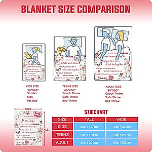 Grandma Blanket Mother's Day Throw Blanket Flower Butterfly Soft Flannel Lightweight Travel Plush Blankets Gifts from Granddaughter Grandson 40x50inch I Love You Grandma