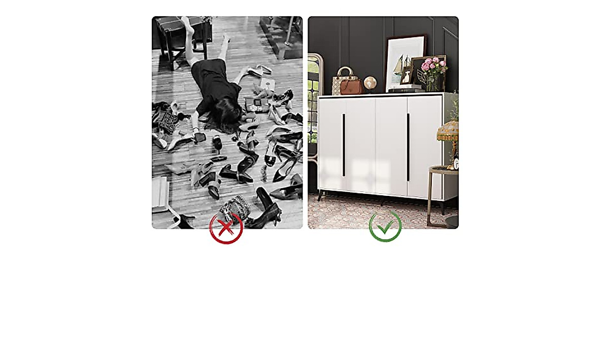 Hitow 4-Tier Shoe Cabinet - Modern Living Room Storage