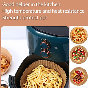 YouOKLight Air fryer disposable paper liner, parchment paper for air fryer, air fryer liners disposable, 7.9 Inch round air fryer paper liners, Food Grade Baking Microwave Paper 100 PCS.