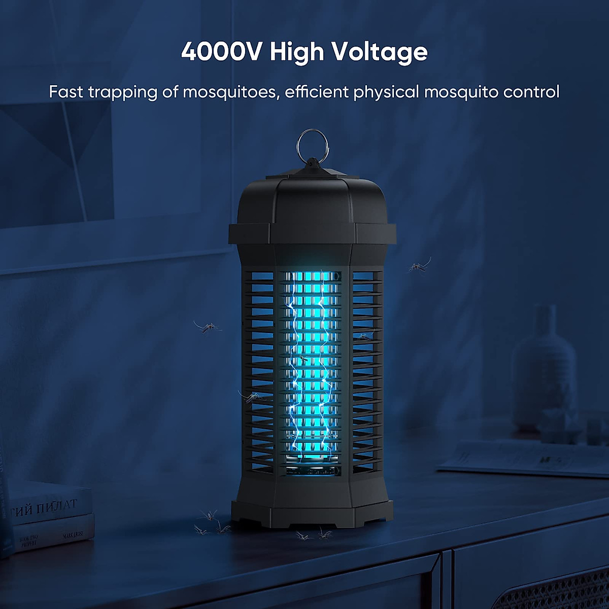 Bug Zapper for Outdoor and Indoor, ROCK 4000V Mosquito Zapper Killer, Waterproof Insect Fly Trap for Home Backyard Garden Patio