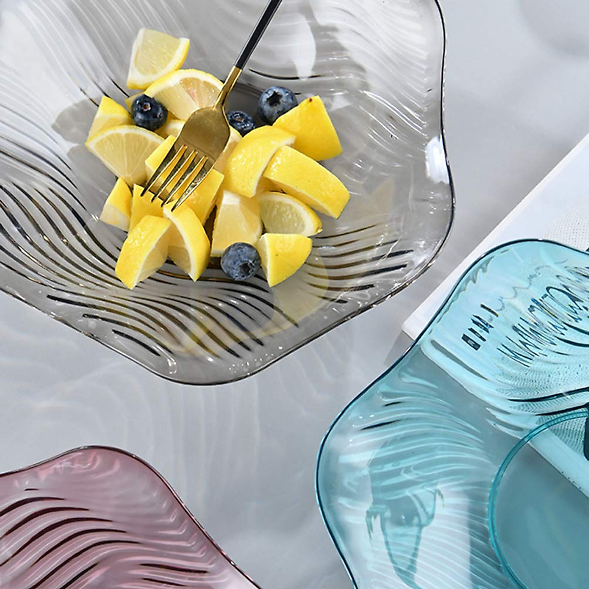 Hemoton Plastic Salad Bowl Fruit Bowl Plate Snack Dish Dessert Bowl Food Serving Bowls for Bread Snacks Vegetables Candy Appetizer Potpourris