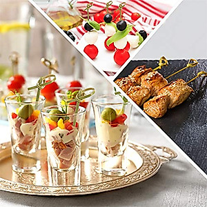 Minisland 200 Pcs Premium Bamboo Cocktail Toothpicks 4.7 and 6 Inch Long Knotted Skewers for Fruit Kabobs, Appetizers, Sandwiches, Drinks -MSL137