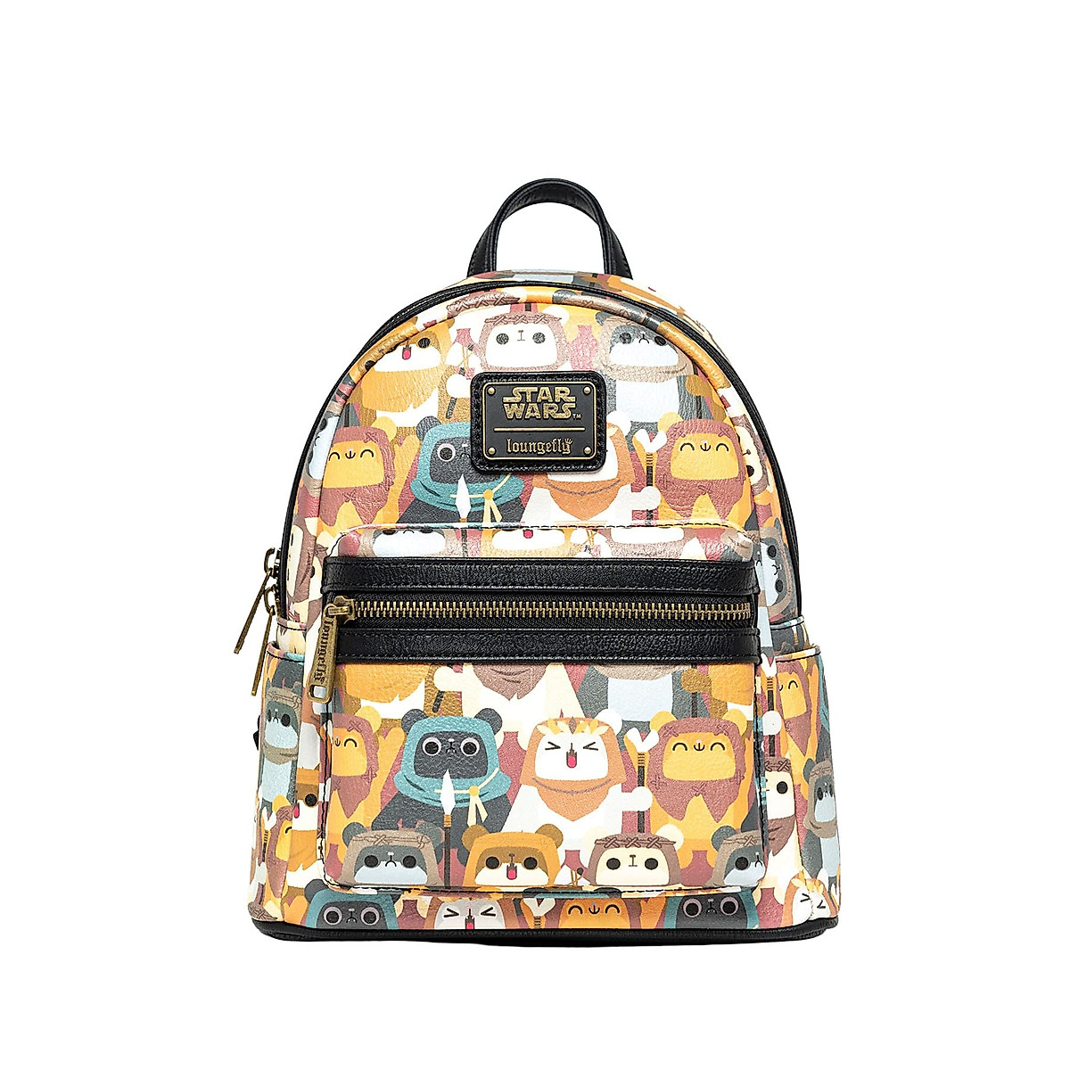 Loungefly Women's Star Wars Ewok Chibi AOP Double Strap Shoulder Bag Purse