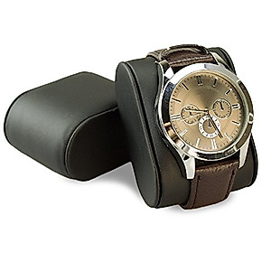 Glenor Co Watch Box with Valet Drawer for Men - 6 Slot Luxury Watch Case Display Organizer, Carbon Fiber Design -Metal Buckle for Mens Jewelry Watches, Men's Storage Holder Boxes has a Large Glass Top