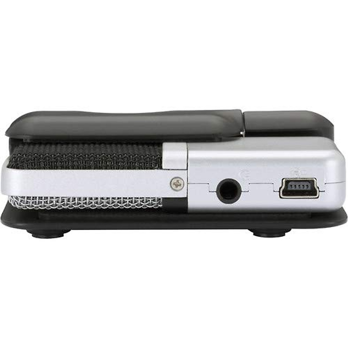 Samson Go Mic Portable Clip-on USB Condenser Microphone (Titanium)- USB 2.0 Hub with Individual LED lit Power Switches + Cleaning Cloth – Deluxe Bundle Great for Podcasting and Field Recording