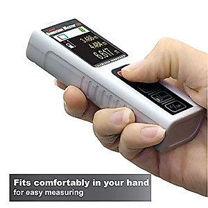 Calculated Industries 3356 Laser Dimension Master 130 Compact Digital Distance Measurer with 130-foot Range and Bright Color Display for Real Estate and Interior Design Pros