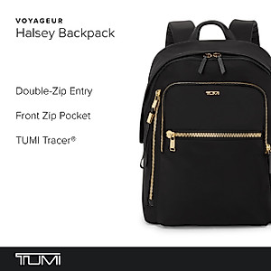 TUMI Voyageur Halsey Backpack - Black/Gold
