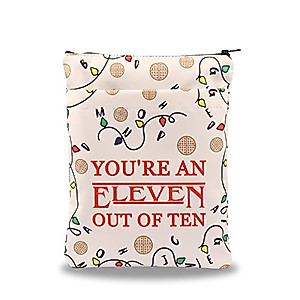 ST Movie Merchandise Book Sleeve 11 Number Book Cover Eleven Fans Book Sack You are Eleven Out of Ten Book Zipper Pouch ST Lovers Book Protector Gift (11BS)