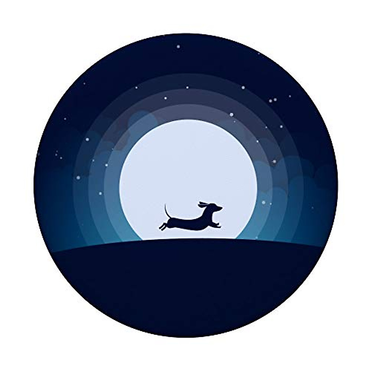 Dachshund with Moon for doxie lovers PopSockets PopGrip: Swappable Grip for Phones & Tablets