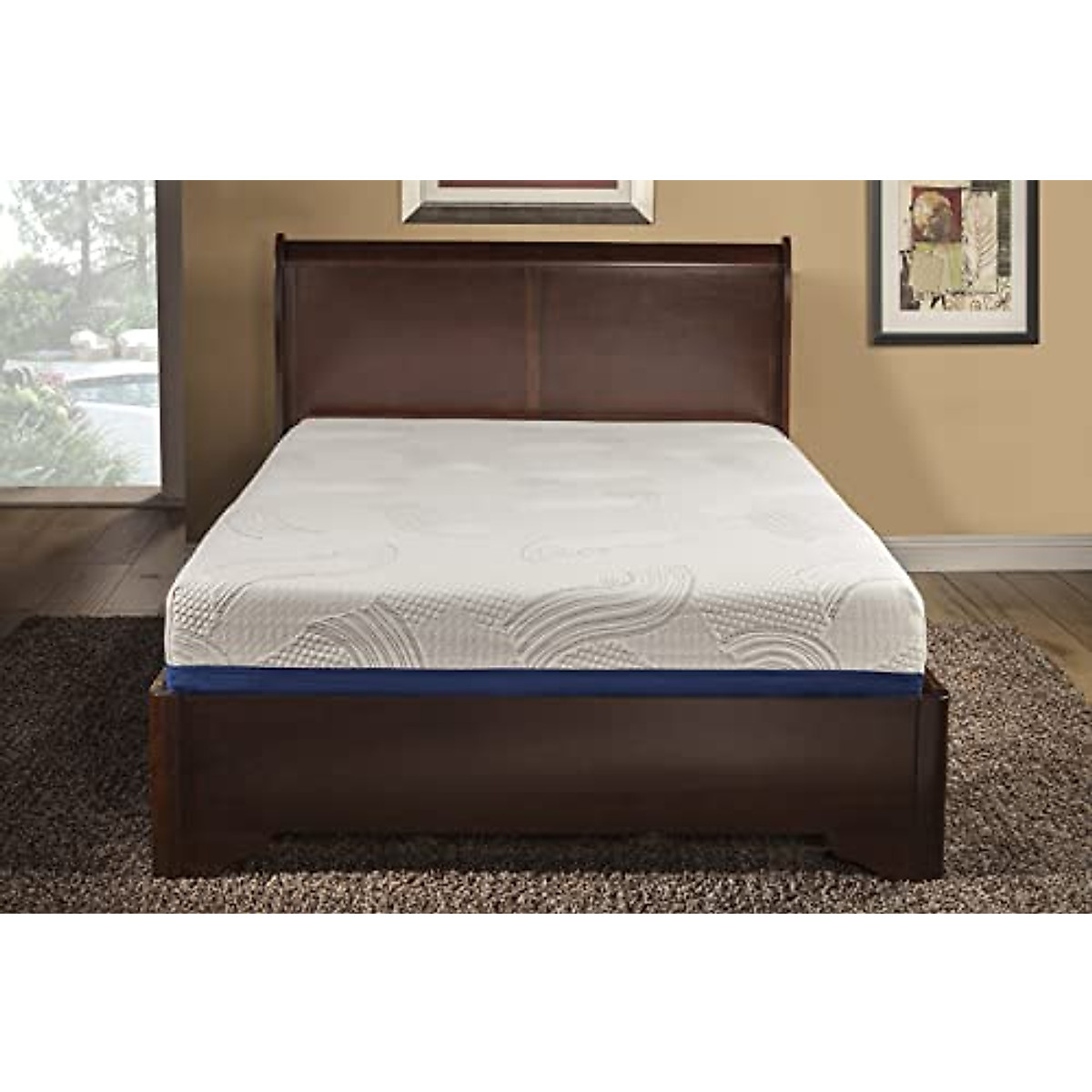 Irvine Home Collection Queen Size 12-Inch, Gel Memory Foam Mattress, Medium Firm Feel, Breathable, Cool Sleep and Pressure Relief, CertiPUR-US Certified, Temperature Balanced (1500)