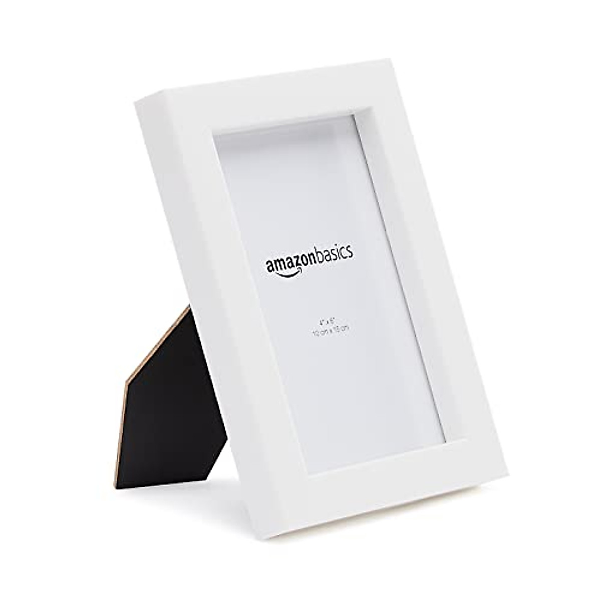 Amazon Basics Rectangular Photo Picture Frame, 4" x 6", Pack of 5, White