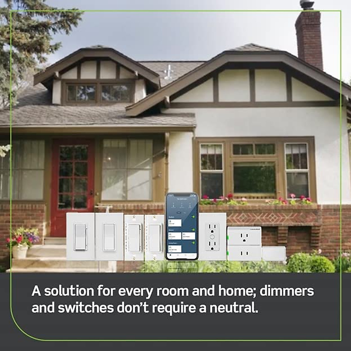 Leviton DN15S-2RW Decora Smart No-Neutral 15A Switch, Requires MLWSB Wi-Fi Bridge to Work, Alexa, Hey Google, HomeKit/Siri, White