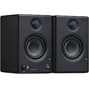 PreSonus Pair of Eris E3.5 BT 2-Way Studio Bluetooth Monitors with Studio One Prime DAW Studio Magic and Plug-in Suite Software Pack and LyxPro Condenser Recording Microphone Kit and Headphones
