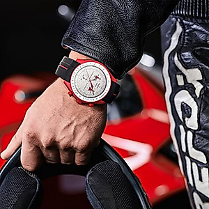 Bands for Moonswatch Watch,Curved No Gap Rubber Strap Compatible with Omega X Swatch Moonswatch Speedmaster/Rolex/SEIKO 20mm Watch,Swatch Omega Moonswatch Speedmaster Watch Replacement Band Men Women