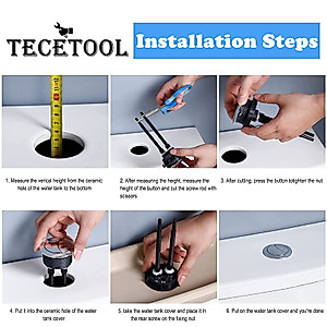 Toilet Tank Button Dual Push Flushing Toilet Button Replacement Toilet Flush Button with Thread 38mm / 1.49Inch Round (Pack of 2)