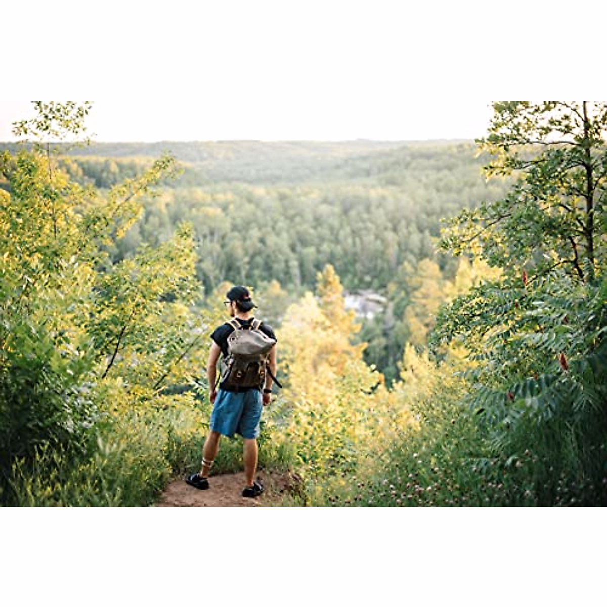 Frost River Isle Royale Mini Bushcraft Backpack - Durable Waxed Canvas Outdoor Hiking Pack, 18 Liter, Field Tan