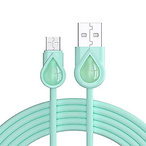 BGNTBUK Phone Chargers for Android 2PCS 1m 3A Silicone Data Cable Mobile Phone Color Fast Charging Line Liquid Soft Plastic Flash Charging Cable Test Light