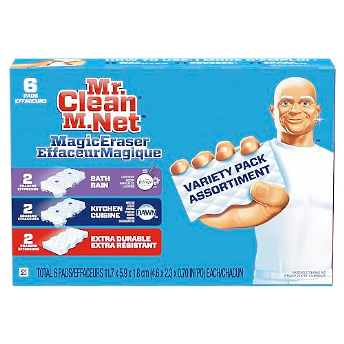 Mr Clean Magic Eraser Variety Pack Assortment Cleaning Pads, 6 count