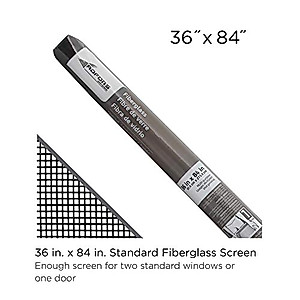 Saint-Gobain ADFORS FCS9831-M Standard Screen Repair Kit for Window & Door, 36" x 84", Charcoal, 21 Sq Ft ( Packaging May Vary )