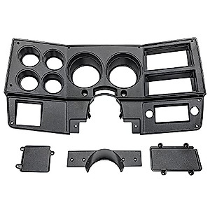 GlowShift 6-Gauge Cluster Package Compatible with Chevrolet Chevy K5 Blazer 1973-1991 - Black 7 Color Speedo, Tach, Oil Pressure, Water Temp, Fuel Level & Volt Gauges - Direct Fit Dashboard Panel Pod