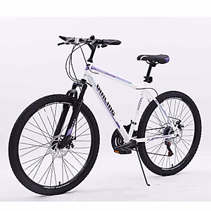 KADOCHNIKOVA Mens and Womens Hybrid Bike, 21 Speed, 26-Inch Wheels, Step-Through or Step-Over Frame, Front and Rear Fenders (Purple)