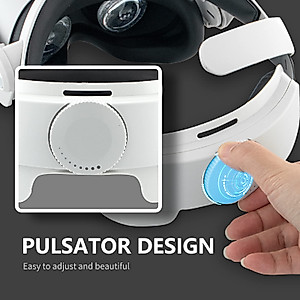 Head Strap for VR Quest 2, VR Quest 2 Elite Strap Replacement for Enhanced Support and Comfort in VR, Detachable and Adjustable Head Strap Accessories for Meta VR Quest 2 (White)