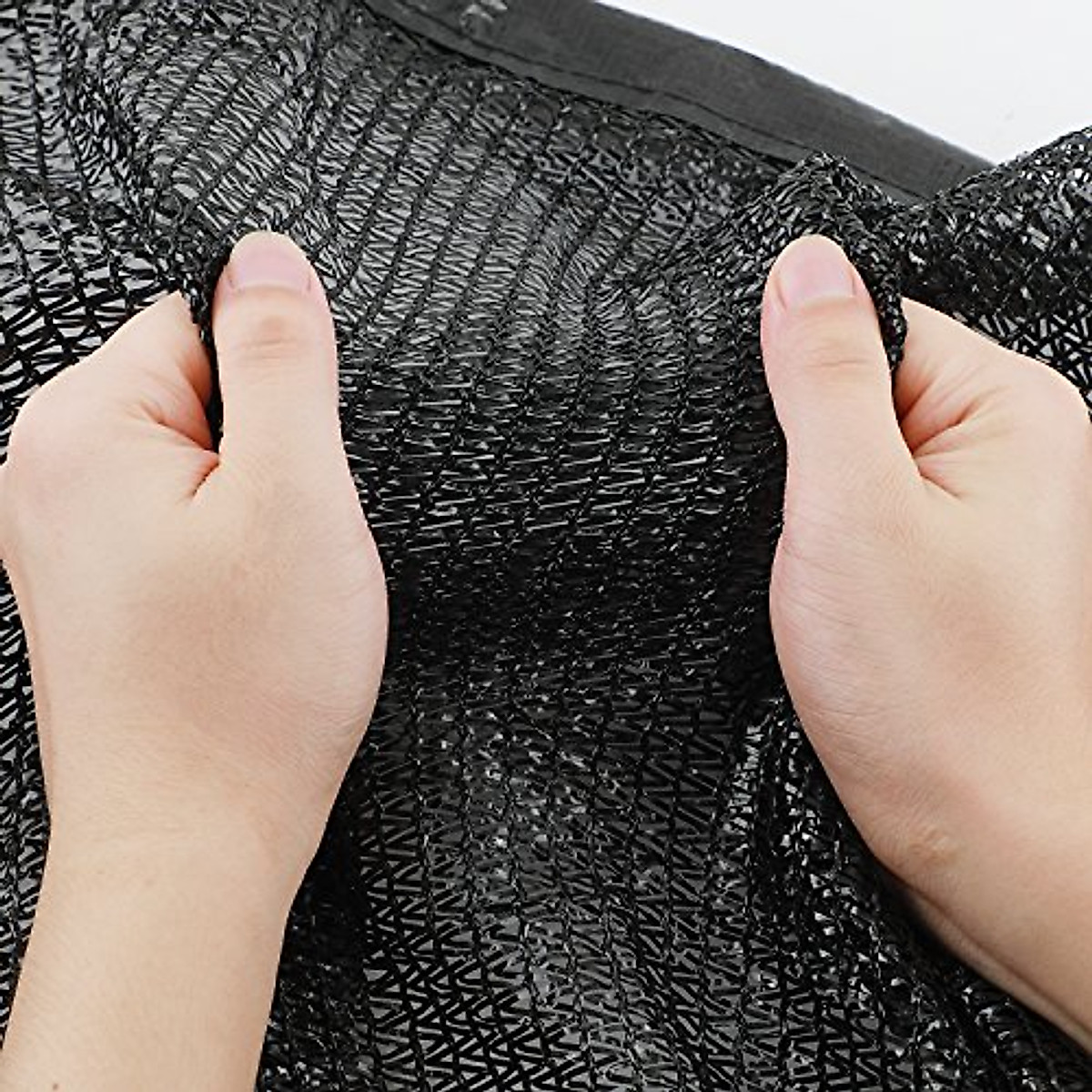 smartelf Shade Cloth 70% Sunblock Shade Cloth Net 6.5 ft x 10 ft - Black Bulk UV Resistant Fabric Mesh for Greenhouse Shade Cloth Taped Edge with Gromments Included 10pcs 6" Ball Bungee