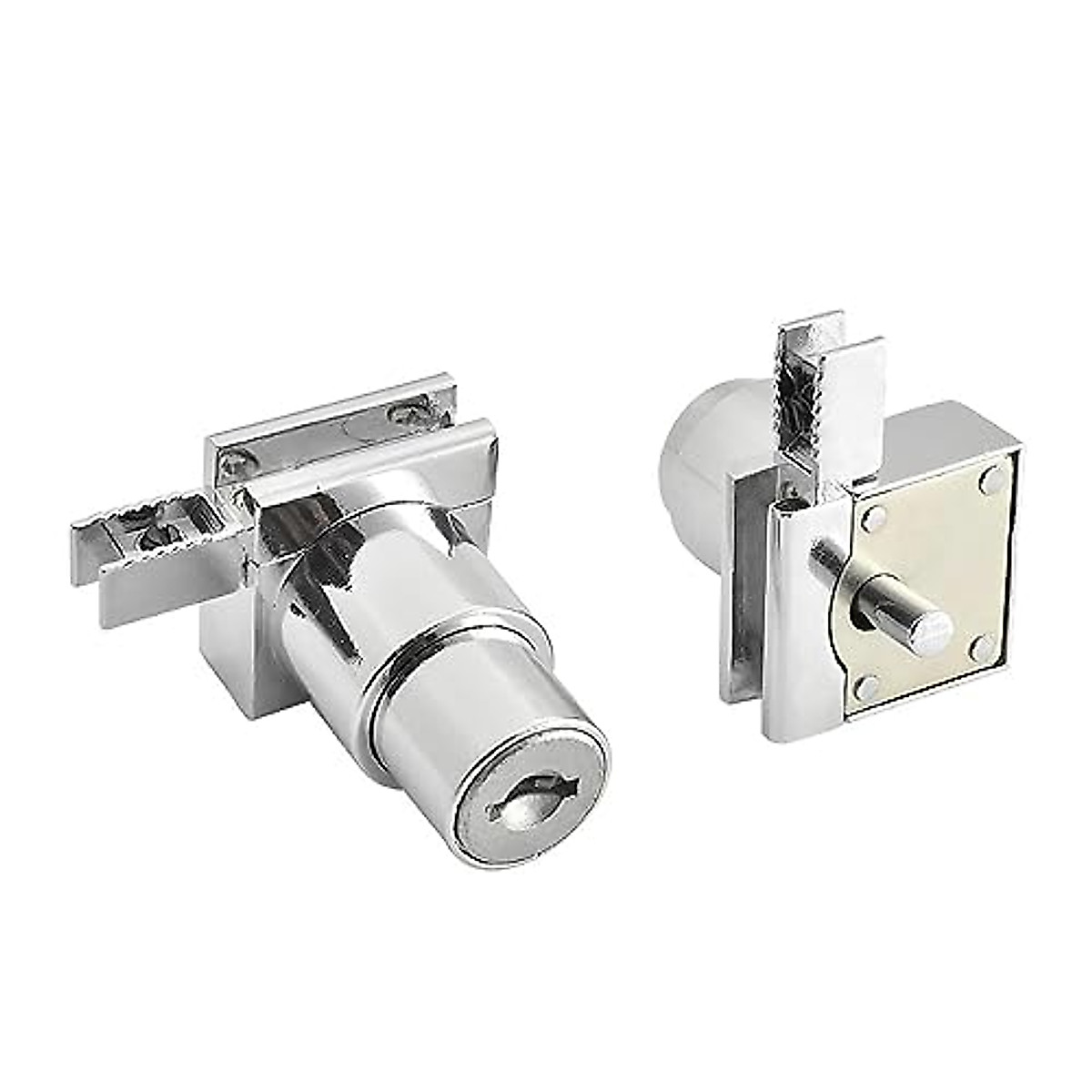Cabinet Lock Zinc Alloy Office Fittings Multipurpose Metal Latches Door Latch Compact Size Sliding Glass Home Supplies - (Style A, Color: 2 8 2 6 4 4cm)