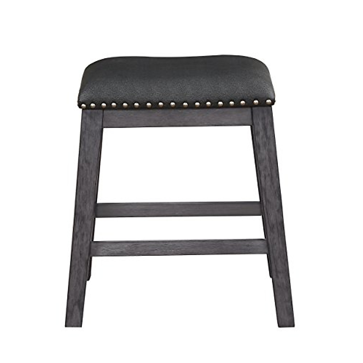 Homelegance Timbre Counter Height Saddle Stool (2 Pack), Gray