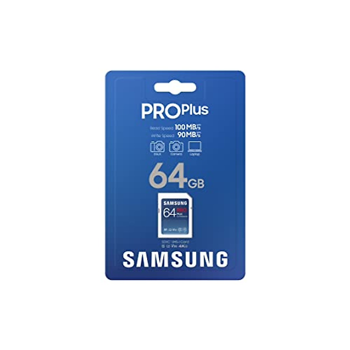 SAMSUNG PRO Plus SD Full Size SD Card 64GB, MB-SD64K/AM