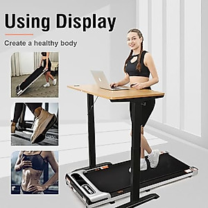 Orinar Under Desk Treadmill, Walking Pad with Remote Control, 2.5 HP Portable Walking Jogging Running Machine for Home Office, LED Display