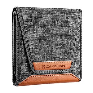 K&F Concept Lens Filter Pouch, Lens Filter Case 3 Pocket Professional Photography Filter Holder Belt Bag Pouch Water-Resistant and Dustproof for Filter Up to 62mm
