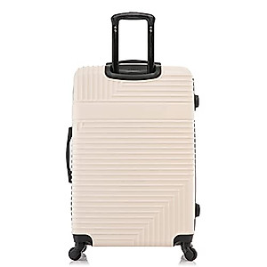 InUSA RESILIENCE Luggage with Spinner Wheels | Durable Lightweight Hardside Suitcase, Spacious Travel Bag with Handle and Trolley | 28-Inch Large Checked Luggage | Sand