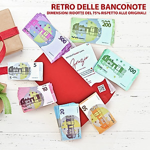 Scratch Cash Bundle Money to Play (Size Reduced to 75% Compared to The Real Ones) 175 Banknotes - 7 Stacks of Euro 25 x € 5, 10, 20, 50, 100, 200 and 500