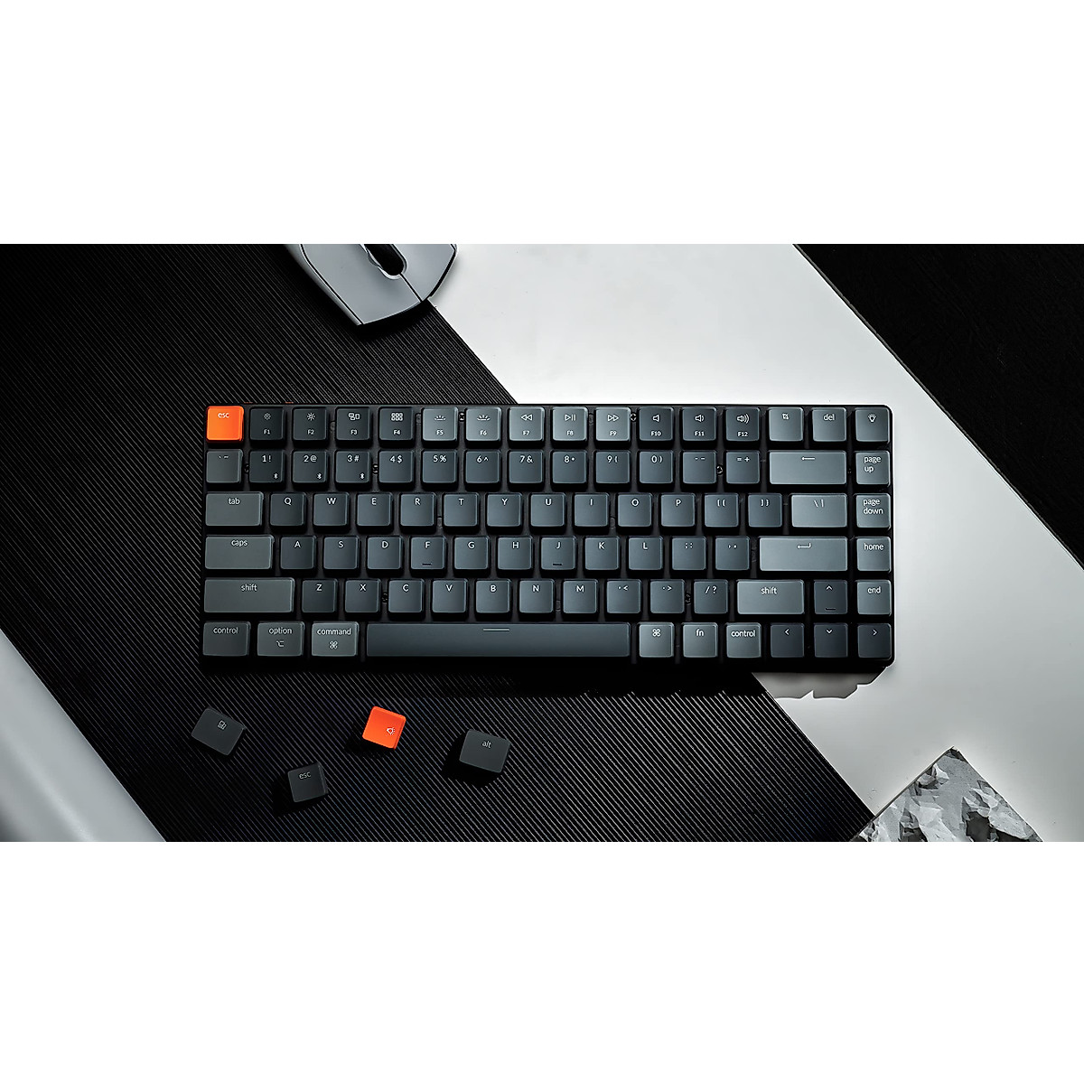 Keychron K3 Ultra-Slim Wireless Mechanical Keyboard Version 2, Hot-swappable 75% Layout Compact 84 Keys Bluetooth RGB Backlight Low Profile Optical Brown Switch for Mac Windows