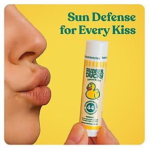 Rubber Ducky - SPF 44 Lip Balm - Moisturizing Vitamin E Sunscreen For Lips - All Season Broad Spectrum UV Protection - Waterproof 80 Minutes - NO-OX Protectant - Clear - Vanilla - 3 Pack