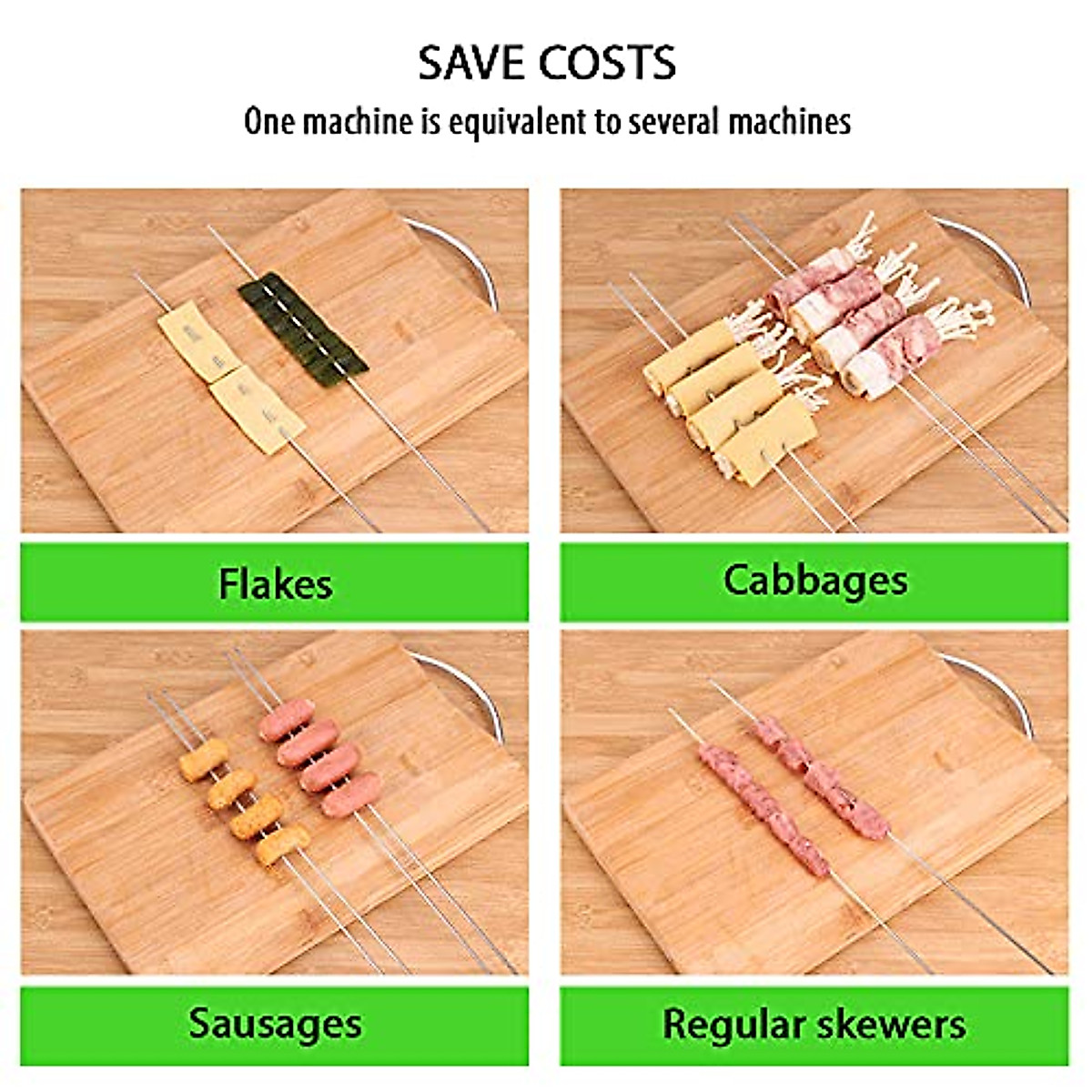 365Home Multifunction Barbecue Meat Skewer Machine BBQ Meat String Device Quick Portable Meat Skewer Box Easy Skewer Tools Kebab Maker BBQ Gadget