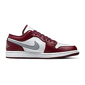 Jordan Men's Air Jordan 1 Low Sneaker, Cherrywood Red/Cement Grey, 10