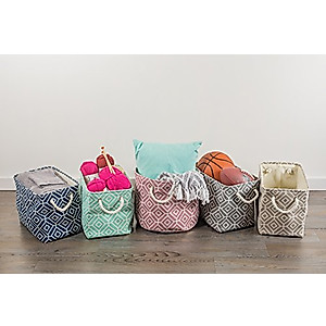 DII Collapsible Polyester Storage Bin, Stained Glass, Stone, Large Rectangle