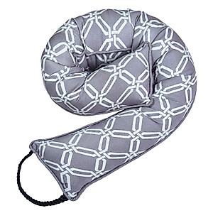 KindoBest Door Draft Stopper Geometry Moroccan Pattern - 35”L x 5”W x 2.5”H Heavy Duty Durable Door/Window Draft Blocker（Gray）