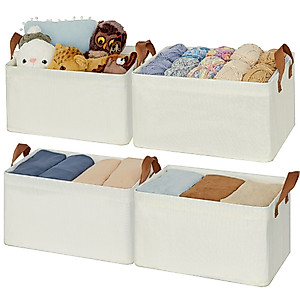 GRANNY SAYS Bundle of 4-Pack Storage Baskets for Organizing & 1-Pack Hanging Closet Organizer