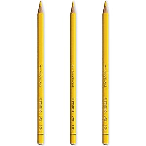 STABILO All Watercolour Effect Pencil Pack of 3 Pencils - Yellow