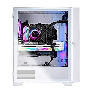 Skytech Gaming Shiva II Gaming PC Desktop – AMD Ryzen 7 5700X 3.4 GHz, NVIDIA RTX 4070, 1TB NVME SSD, 16GB DDR4 RAM 3200, 650W Gold PSU, 240mm AIO, 11AC Wi-Fi, Windows 11 Home 64-bit,White
