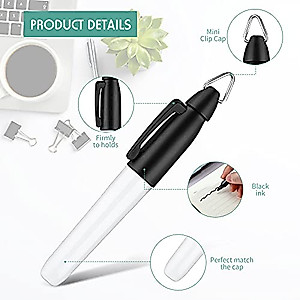 24 Pieces Mini Permanent Markers with Golf Keychain Clips for Nurses Badge Medium Point Ink Pens for Office School Nurses Supplies Outdoor Activities (Black)