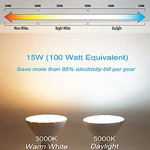 Motion Sensor Flood Light Bulb Outdoor, 15W (100-Watt Equivalent) E26 PAR38 LED Bulb with Radar Detector and Dusk to Dawn Sensor, 1500lm Motion Activated Security Light Bulbs, 3000K Warm White, 2 Pack
