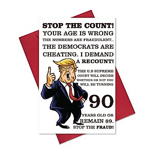 Ogeby Funny 90th Birthday Card, Hilarious 90 Years Old Birthday Card Gift for Friends, Dad, Mom, Husband, Wife, Brother, Sister